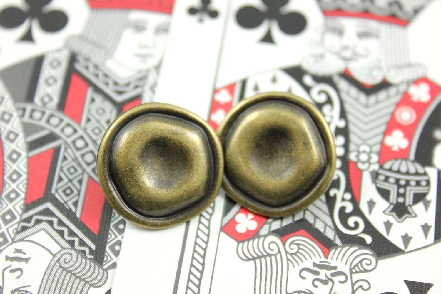 Metal Buttons Caved Round Metal Buttons Antique Brass | Etsy