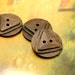 Wooden Buttons - Antiqued Triangle and Round Cascading Brown Wood ...
