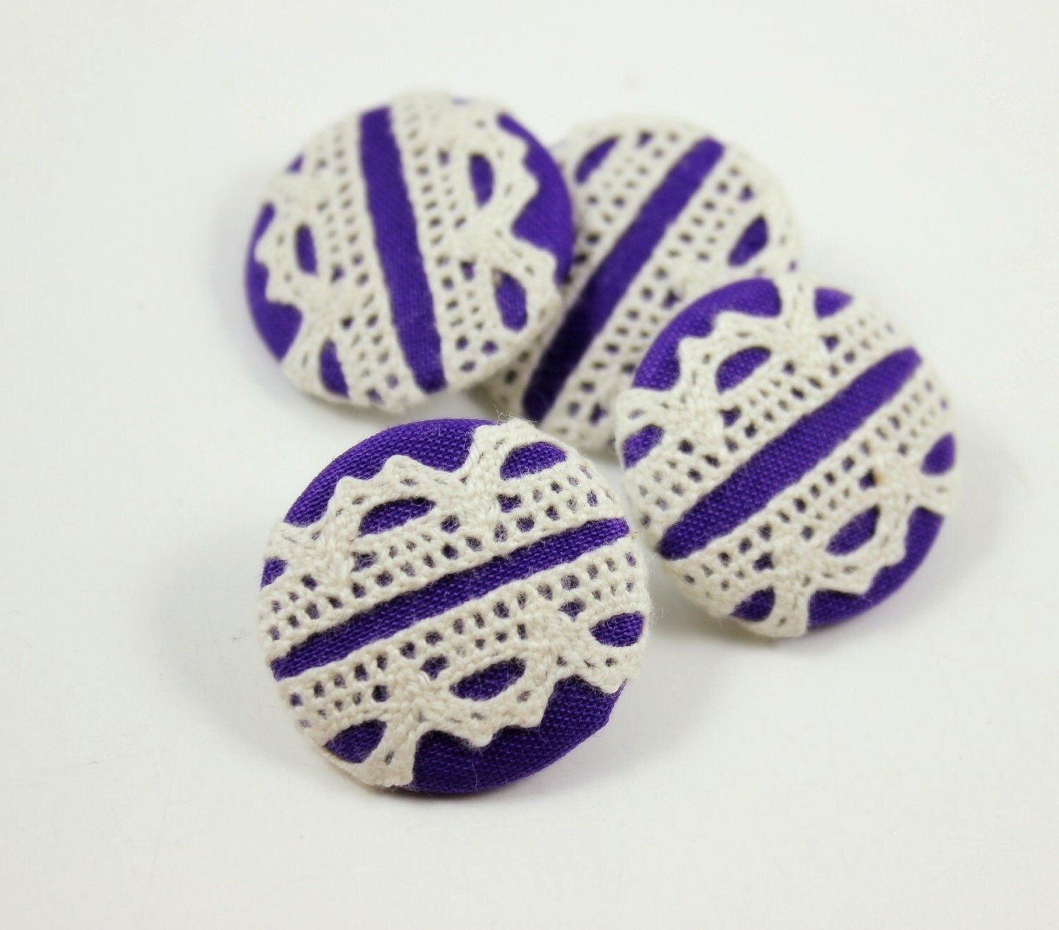 Lace Fabric Buttons Double Floral Lace Blue Violet Fabric | Etsy