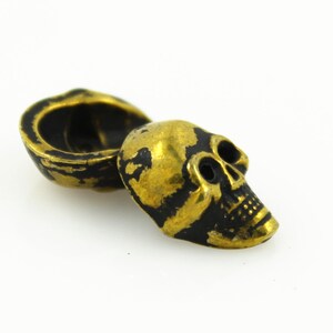Metal Buttons - Skull Metal Buttons , Retro Gold Color , 2 Holes , 0.51 ...