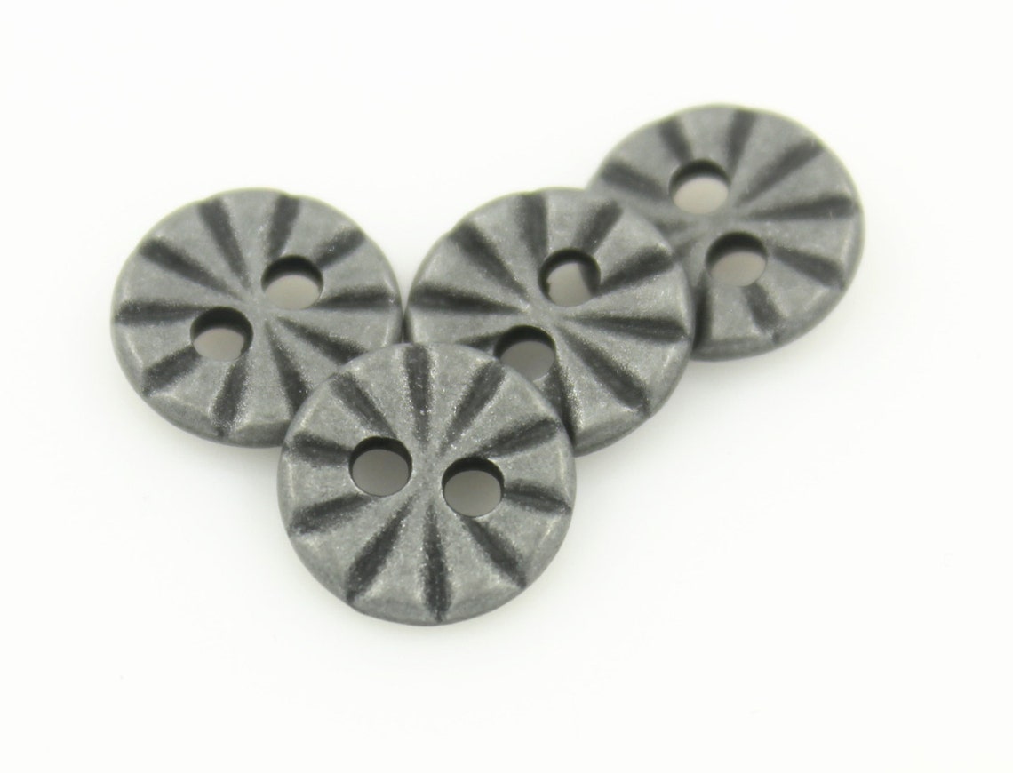 Metal Buttons Radial Lines Metal Buttons Dull Silver Color - Etsy