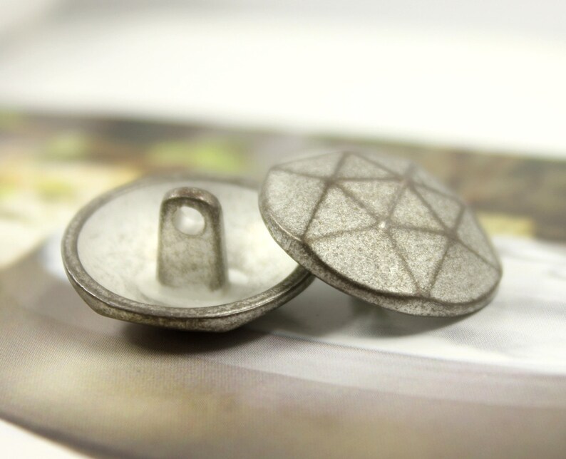 Metal Buttons - Multi Facets Metal Buttons , Copper Patina Color ...