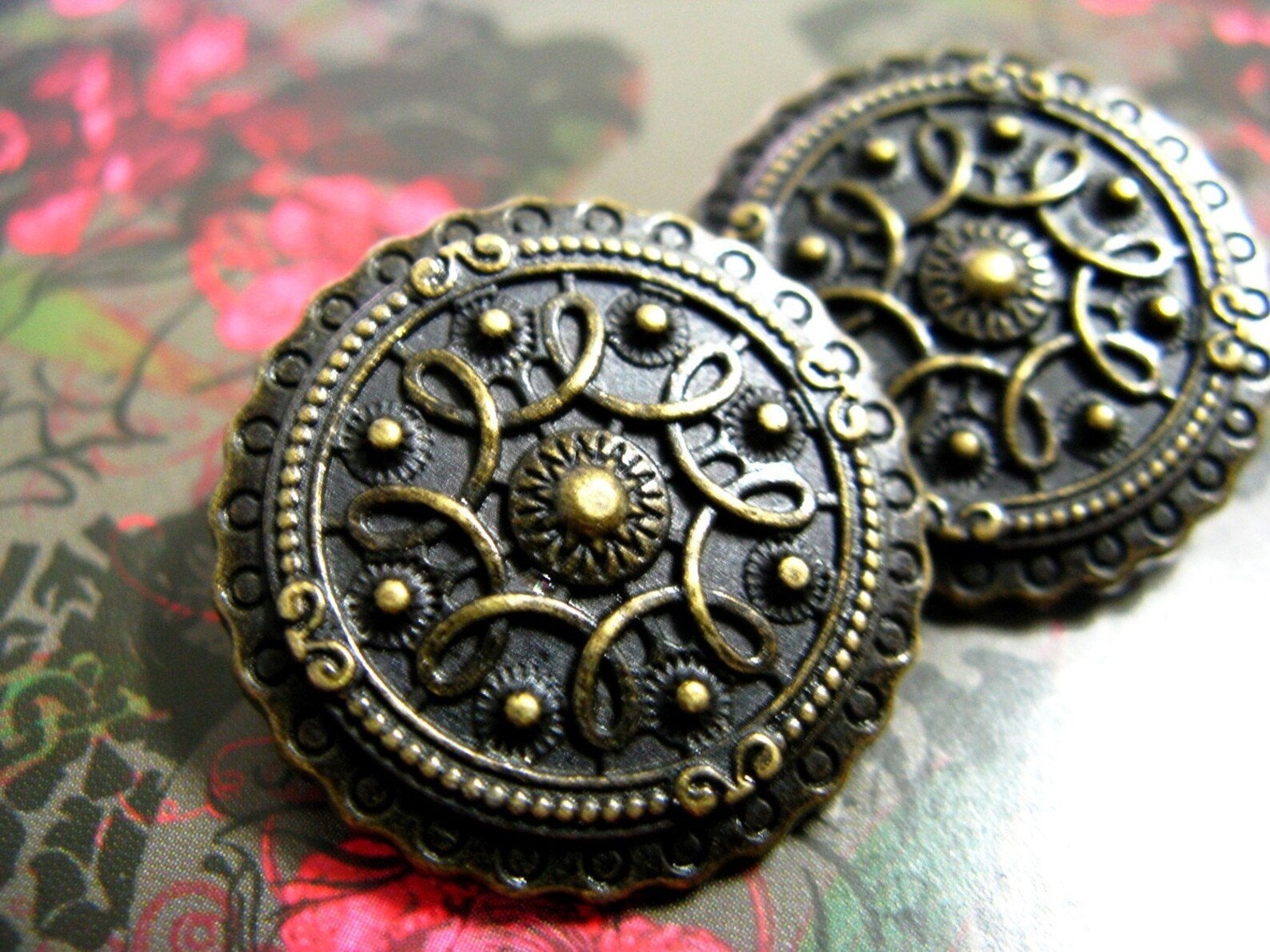 Celtic Shield Metal Buttons Antique Brass Color Shank 1 | Etsy
