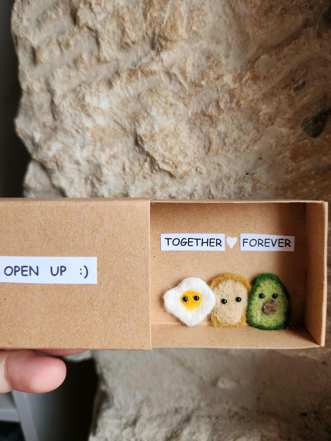 Surprise Matchbox for Friendship/love "together Forever" / Avocado ...