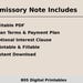 Promissory Note Template | Simple Loan Agreement | Editable PDF ...