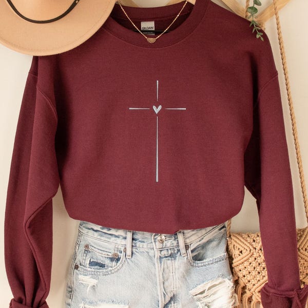 Cross Sweater - Etsy
