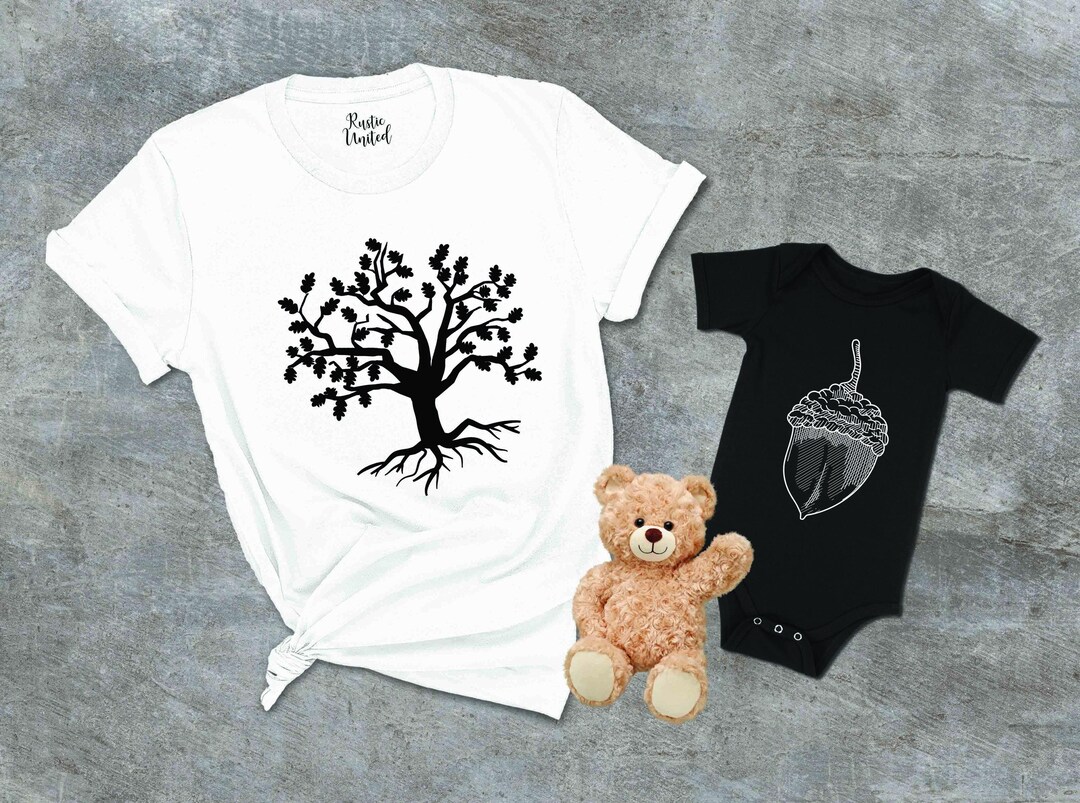 Oak Tree and Acorn Shirt, Father and Son Matching Shirt, First Father's ...