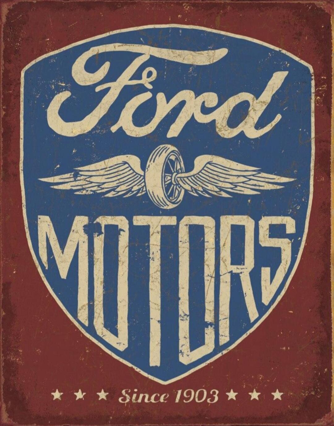 Classic Ford Motors Garage Poster | Vintage Garage Poster | Man Cave ...