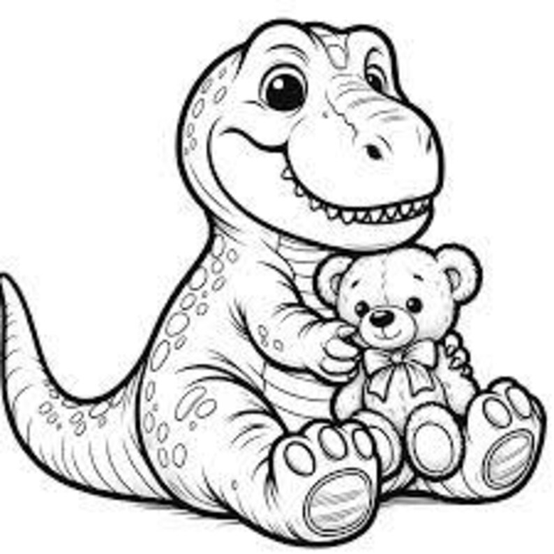 20 Cute Dinosaurs Coloring Pages for Kids – Printable Activity Pack ...
