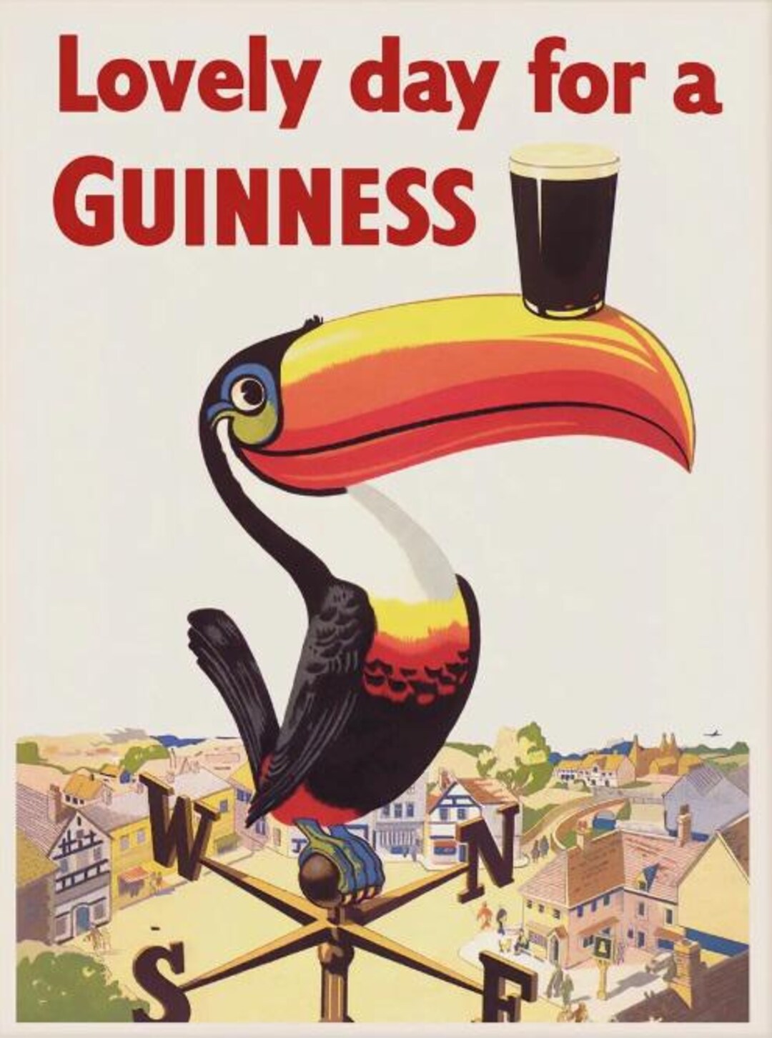 Lovely Day for A Guinness | Funny Vintage Poster | Classic Guinness Ad ...