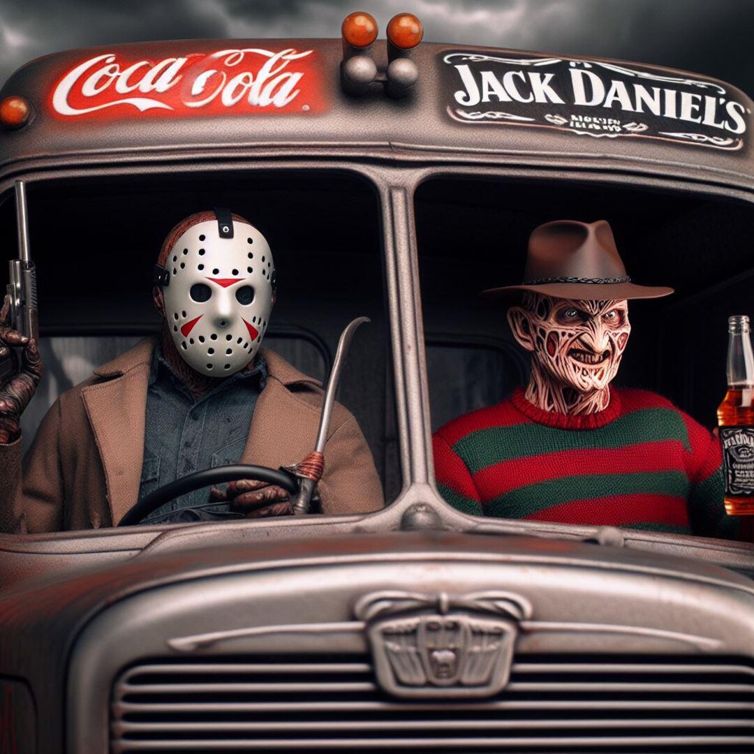 Jack & Coke Horror Movie Truck Bar Poster | Funny Poster | Museum ...