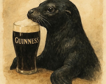 Two Cows Share A Guinness | Guinness Poster | Funny Vintage Guinness Ad ...