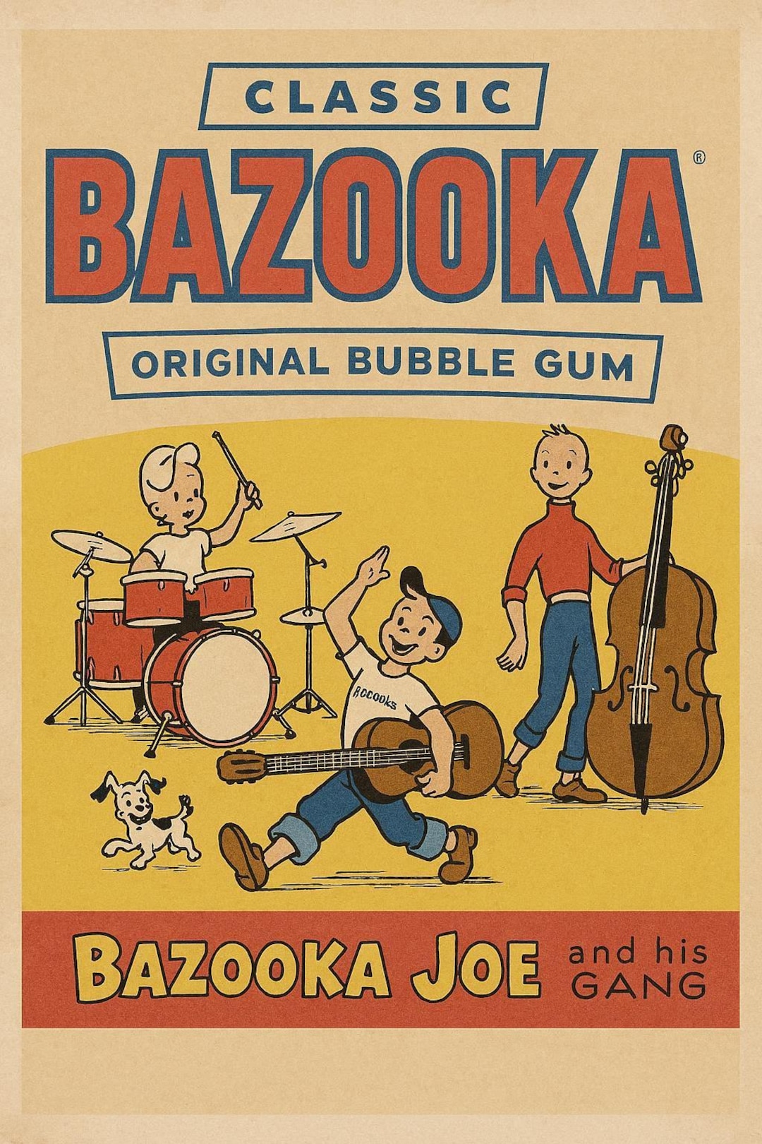 Vintage Bazooka Bubble Gum | Vintage Nostalgia Ad Poster | Retro Wall ...