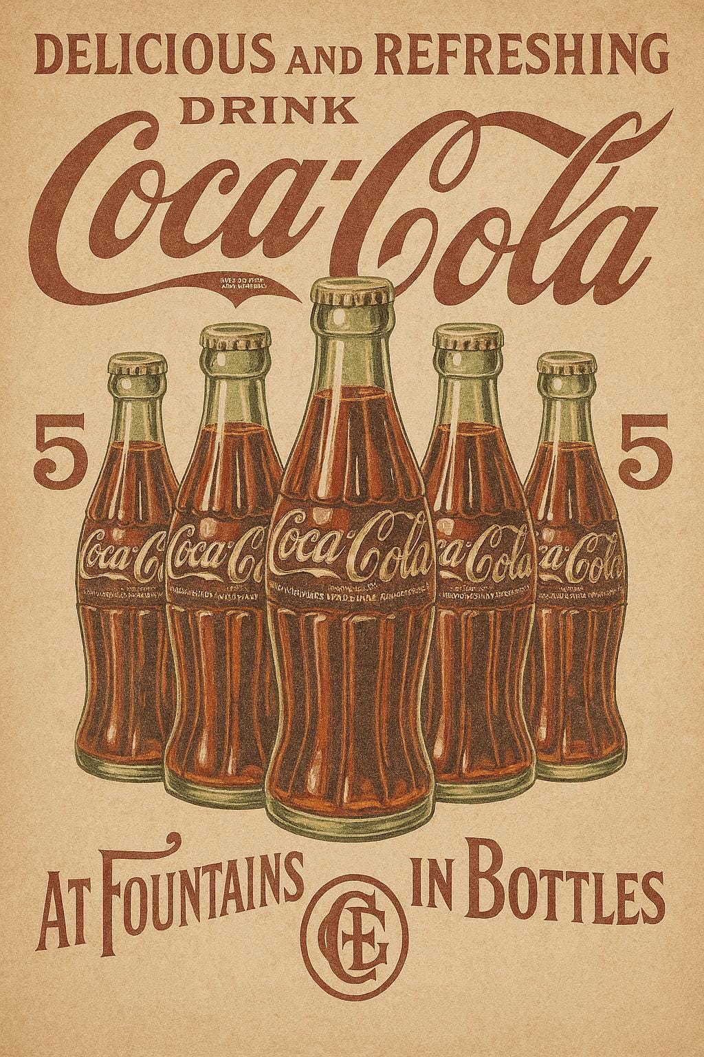 Classic Coca Cola Vintage Ad Poster | Vintage Nostalgia Ad Poster ...