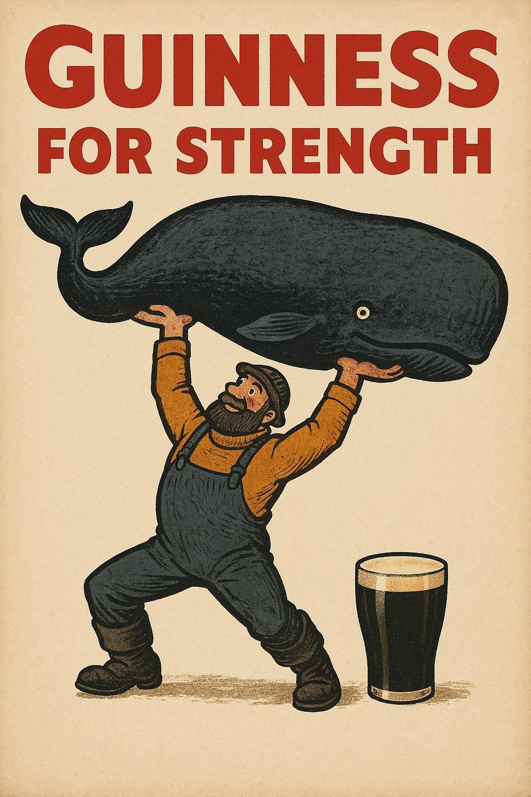 Guinness for Fishermen! | Guinness Poster | Funny Vintage Guinness Ad ...