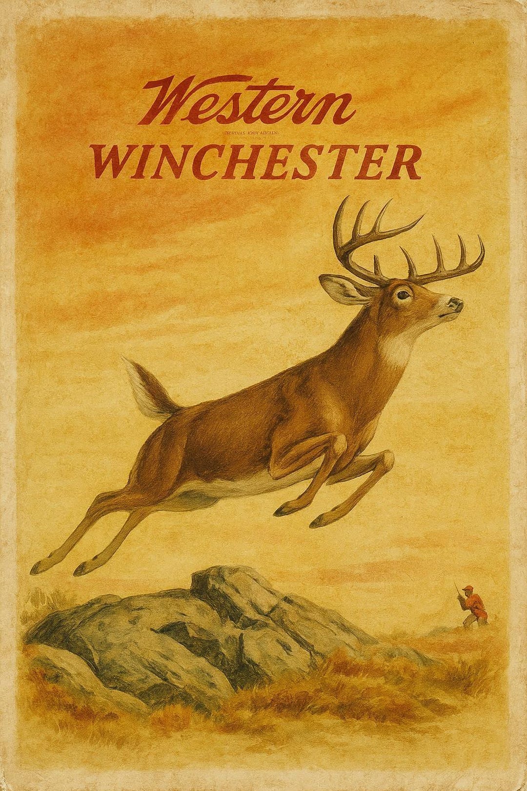 Vintage Western Winchester Rifles Poster | Vintage Hunting Poster ...