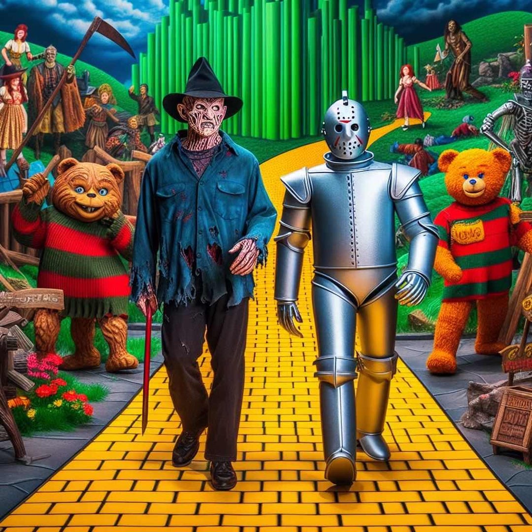 Wizard of Oz With Freddy Krueger and Jason Vorhees Funny Movie Poster ...