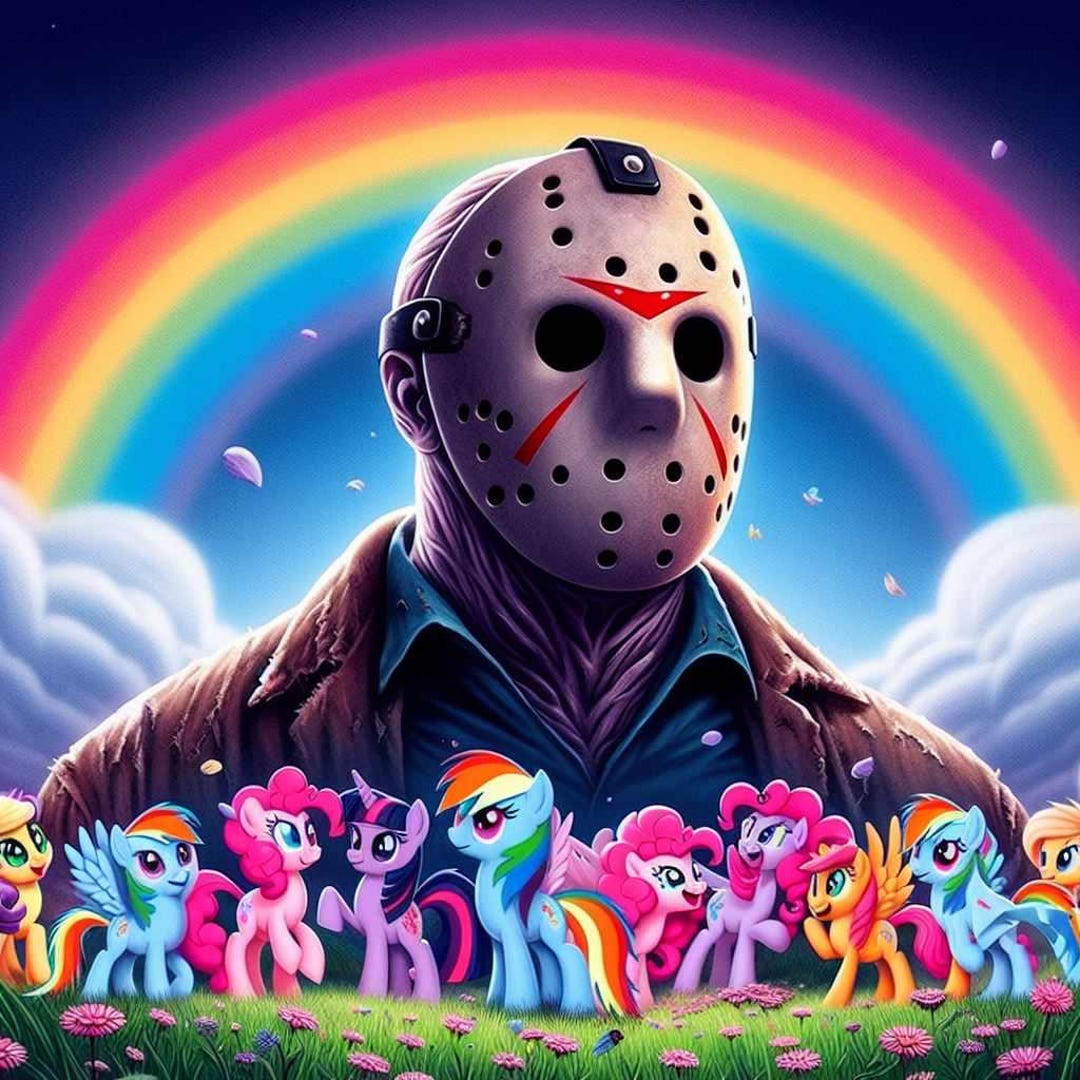 Jason Vorhees Vs My Little Pony Funny Movie Poster | Funny Poster ...