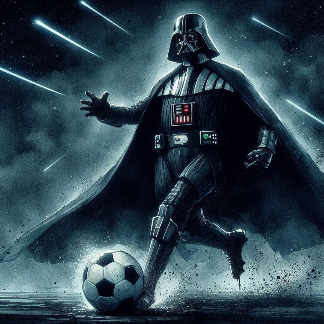 Darth Vader Plays Soccer | Funny Poster | Funny Wall Art | Wall Hanging ...