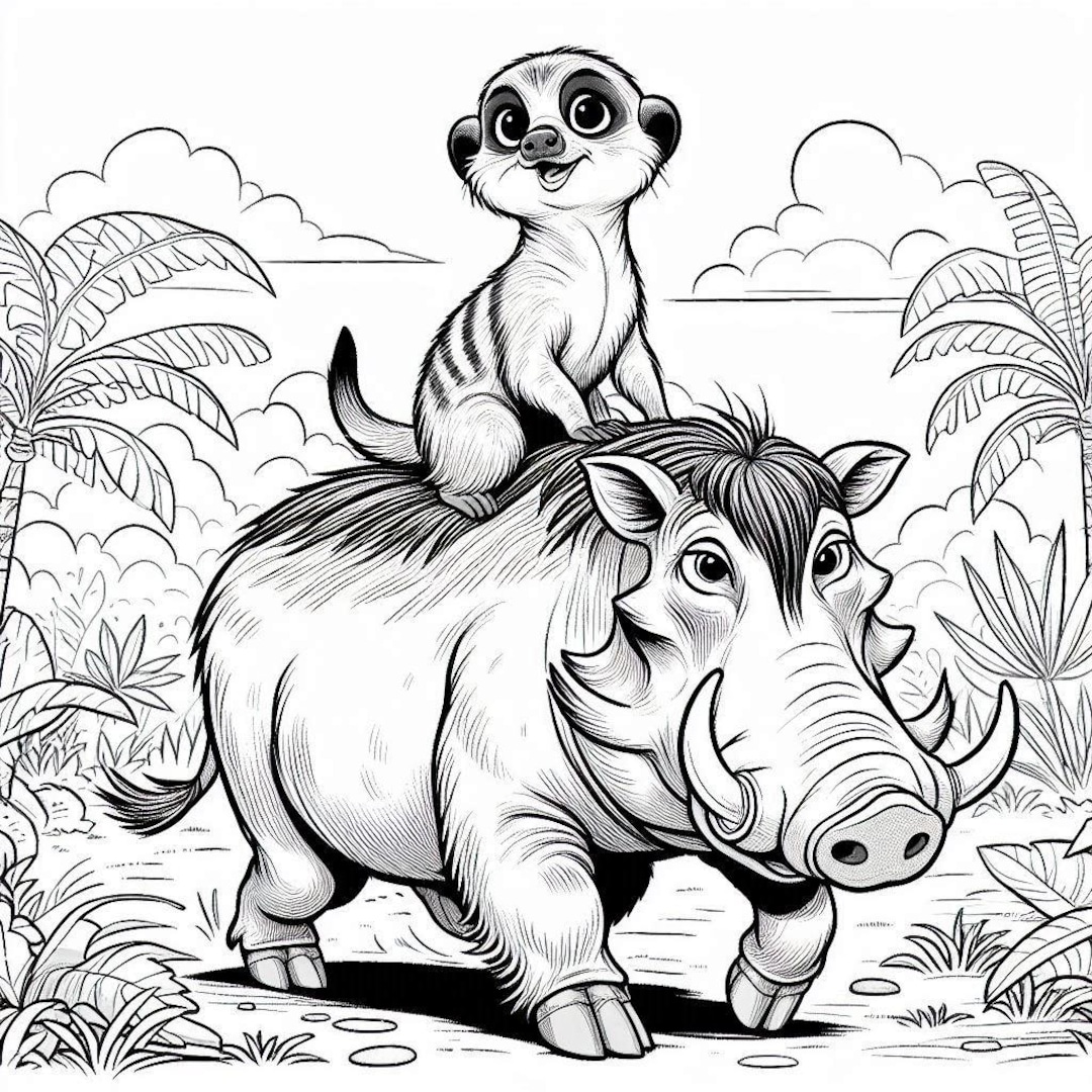 20 Jungle Animals Coloring Pages for Kids – Printable Activity Pack ...