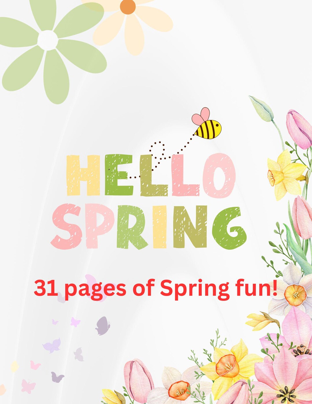 Hello Spring! Coloring Book for Little Learners - Etsy