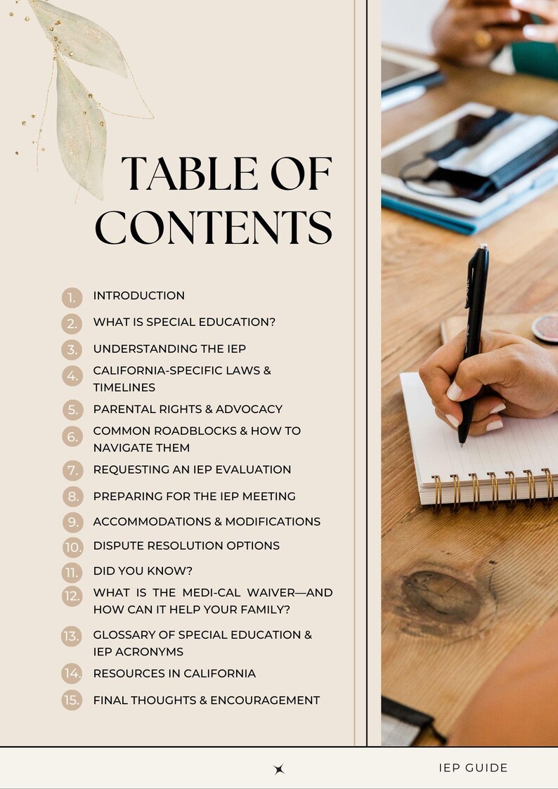 Your Guide to Special Education & IEPS in California - Etsy