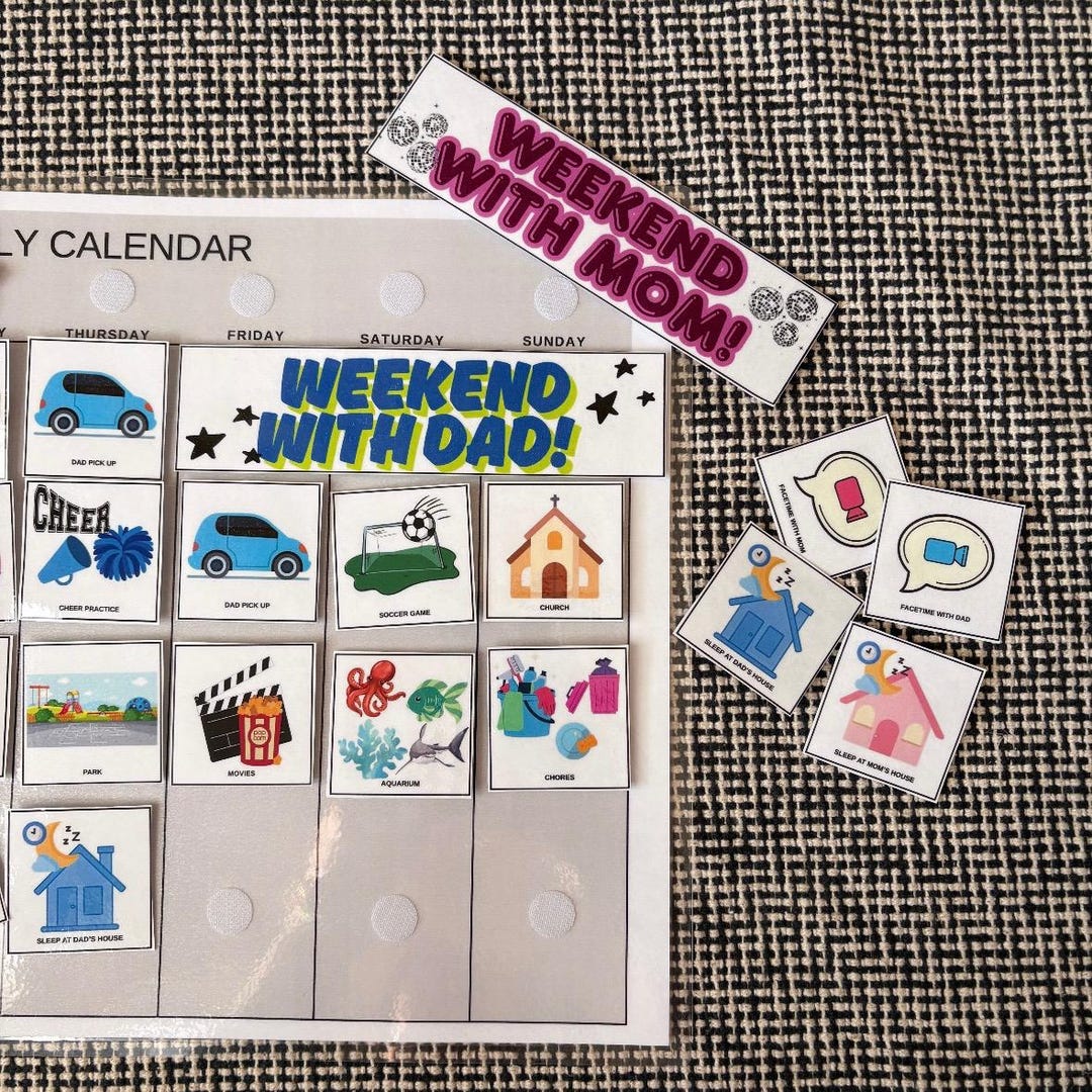 Visual Schedule Calendar for Kids | Laminated Routine Chart + 300 ...
