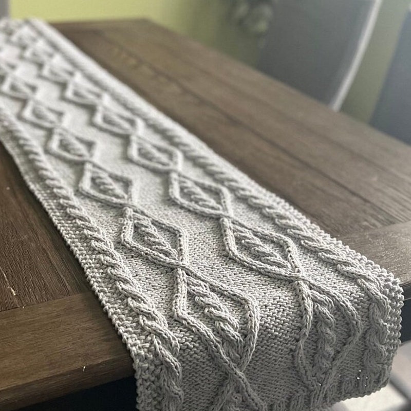 Knit Table Runner - Etsy