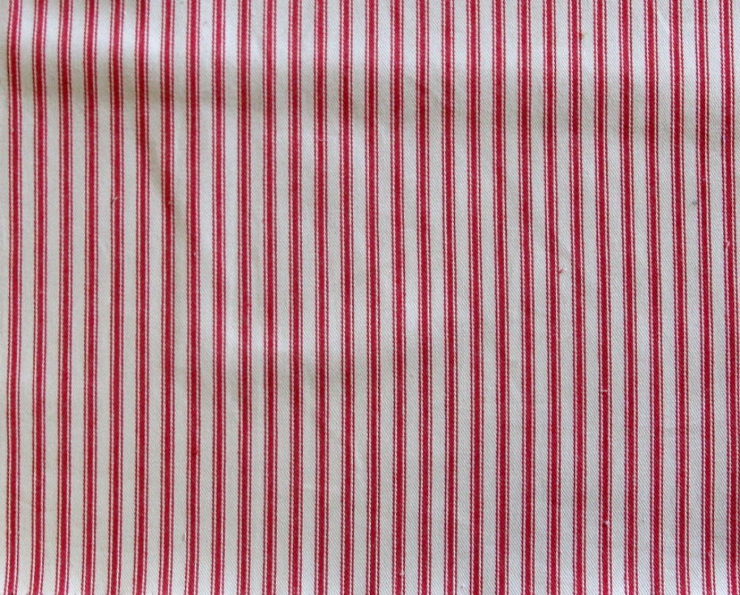 CLASSIC TICKING Red and White Multipurpose Fabric - Etsy