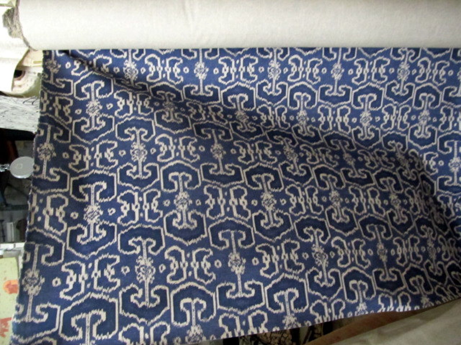 BENGALI INDIAN Blue/indigo Ikat Designer | Etsy