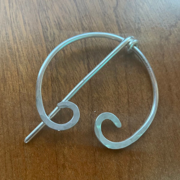 Silver Shawl Pin - Etsy