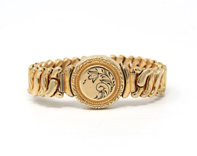 Vintage Expansion Bracelet - Retro Gold Filled Expanding Stretch S Link ...