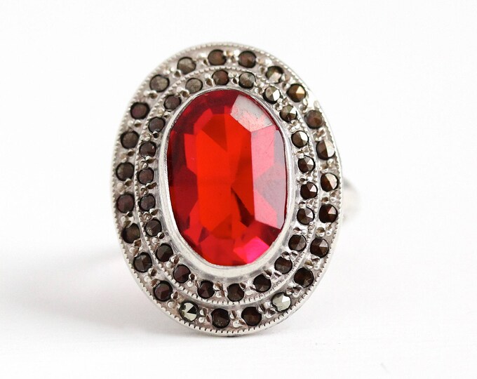 Sale Vintage Uncas Ring 1930s Art Deco Sterling Silver - Etsy