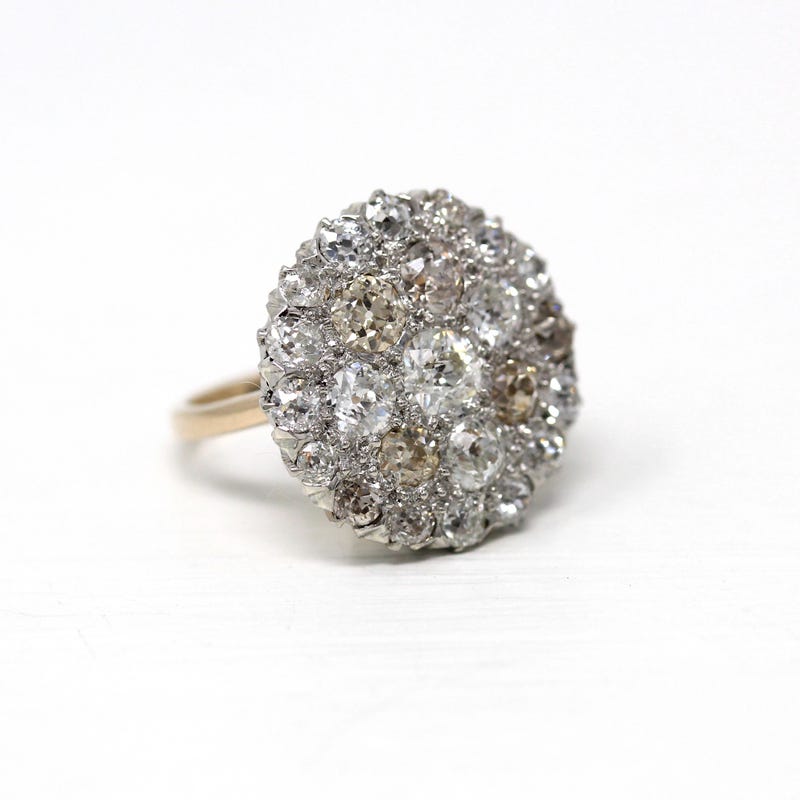 Antique Edwardian Cluster Ring - Etsy