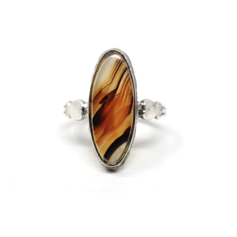 Banded Agate Ring - Etsy
