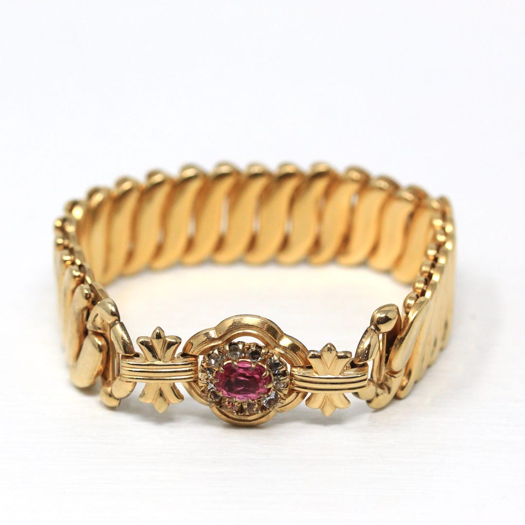 Vintage Expansion Bracelet - Retro Gold Filled Expanding Stretch Link ...