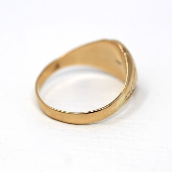 Sale - Blank Signet Ring - Edwardian 10k Yellow Gold … - Gem