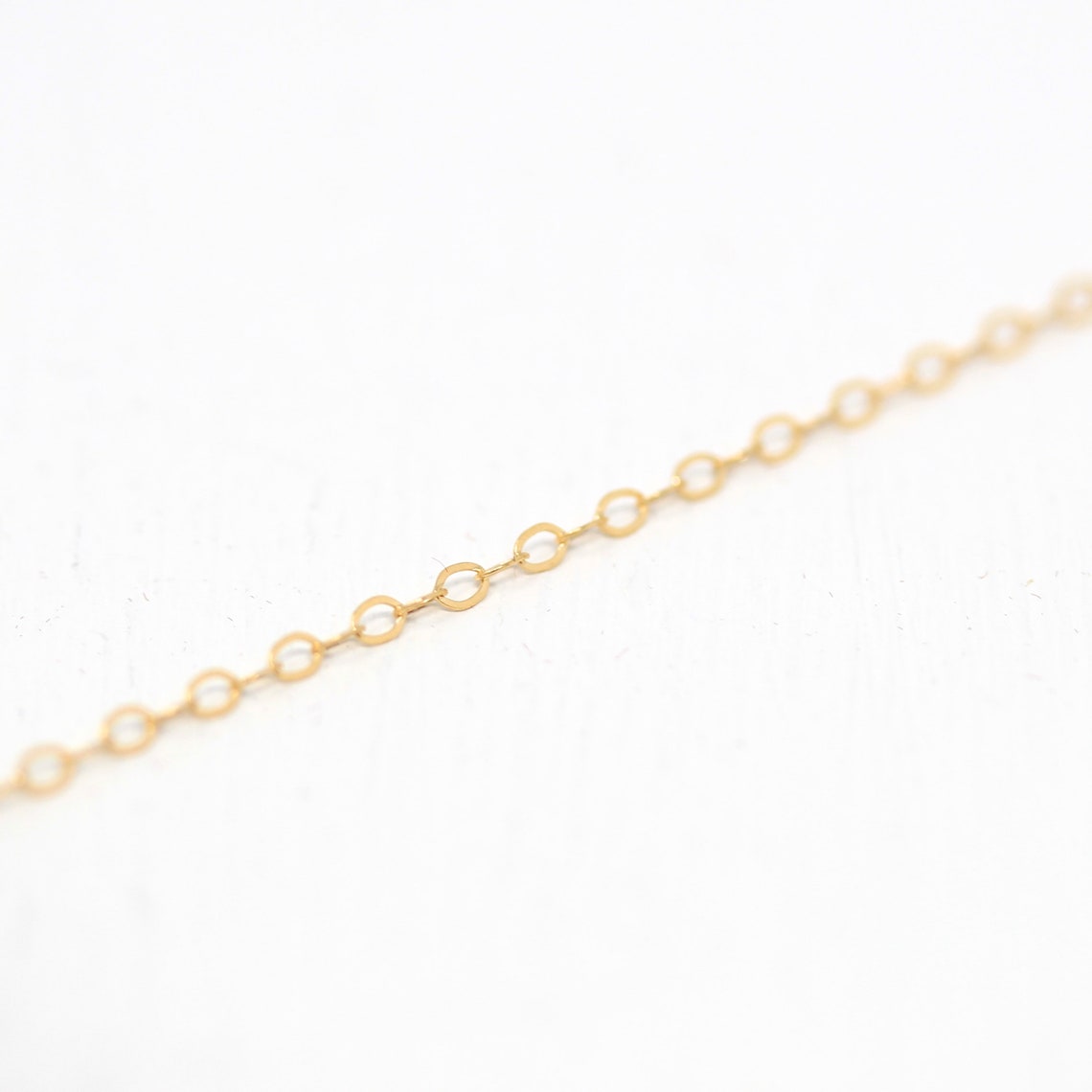 Gold Filled Chain 14 Inch 14/20 GF Necklace 1.5 Mm Flat - Etsy