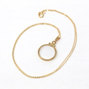 Empty Shaker Locket New 14k Gold Filled Clear Lucite Pendant Necklace ...