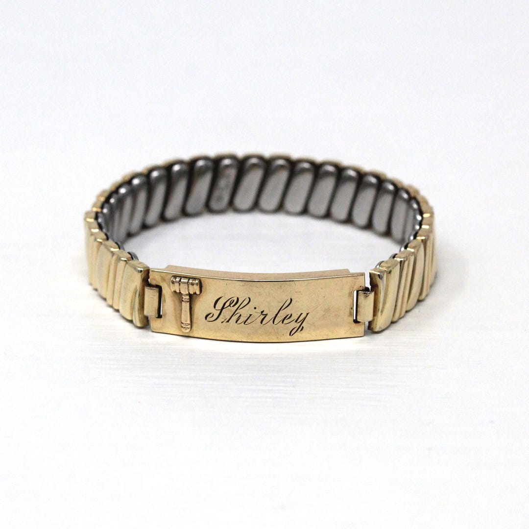 Vintage Expansion Bracelet - Retro 10k Gold Filled Expanding Stretch ...