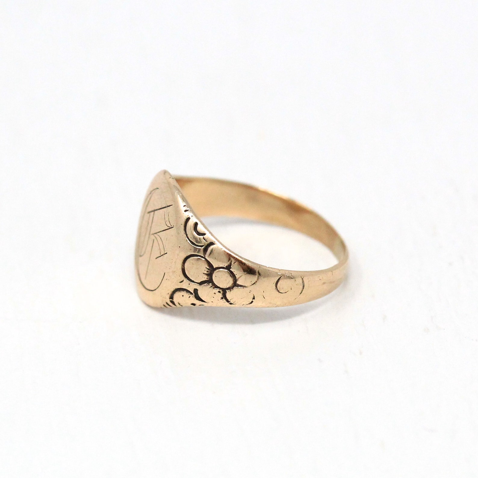 E Signet Ring Antique 10k Yellow Gold Monogrammed Initial | Etsy E Signet Ring Antique 10k Yellow Gold Monogrammed Initial | Etsy