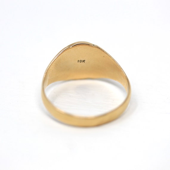Sale - Blank Signet Ring - Edwardian 10k Yellow Gold … - Gem