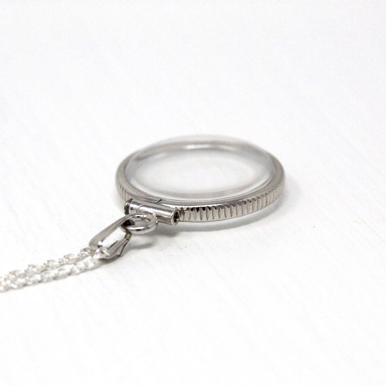 Empty Shaker Locket Sterling Silver Clear Pendant Locket - Etsy