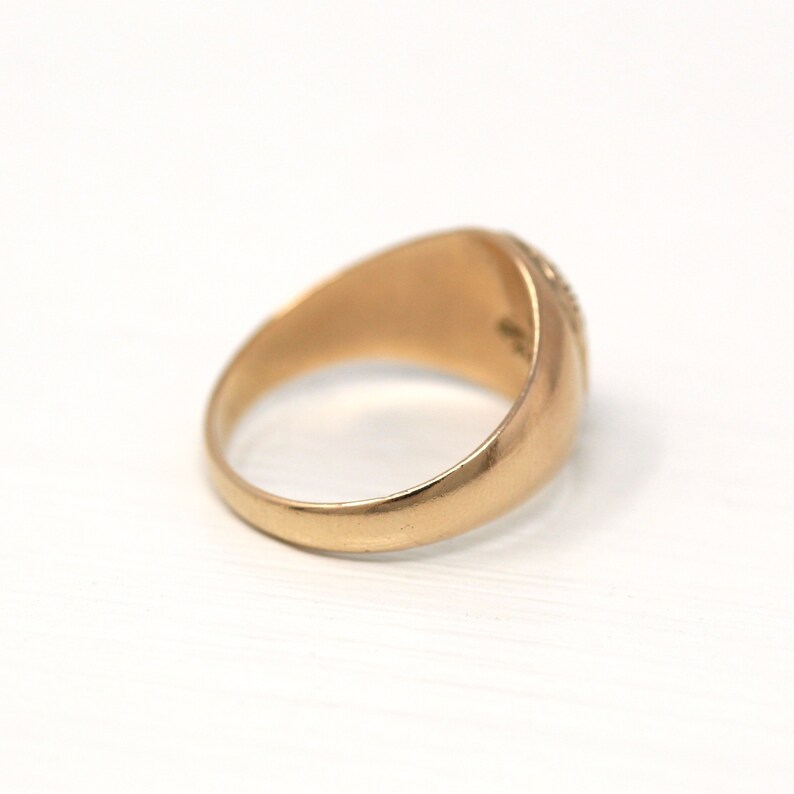 Sale Vintage Class Ring Retro 10k Yellow Gold Vineland Etsy