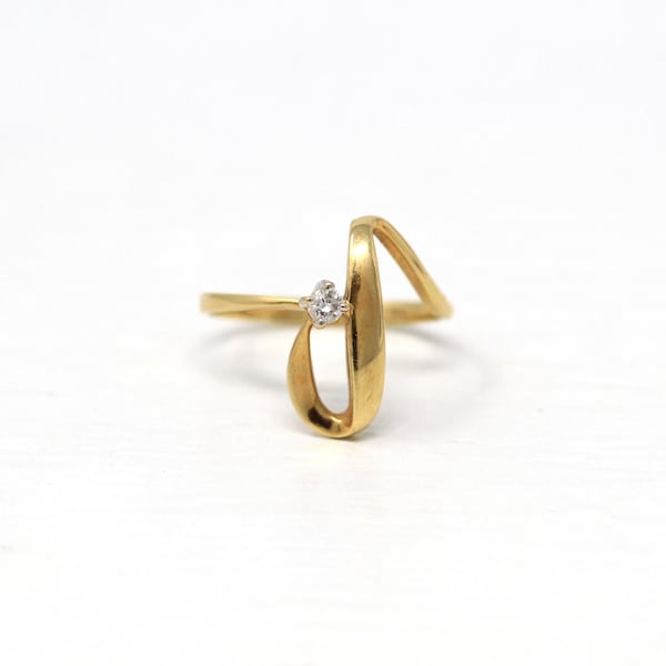 Diamond Swoop Ring - Etsy