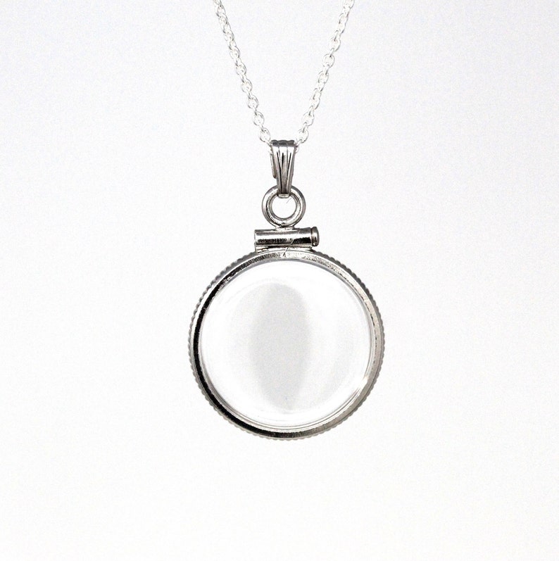 Empty Shaker Locket Sterling Silver Clear Pendant Locket - Etsy