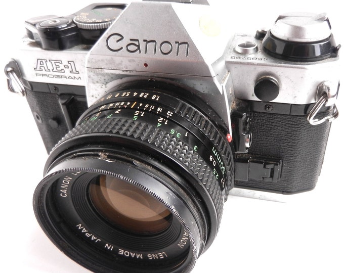 Vintage Canon AE-1 Program Film Camera - 1970s 50mm Lens Camera / Film ...