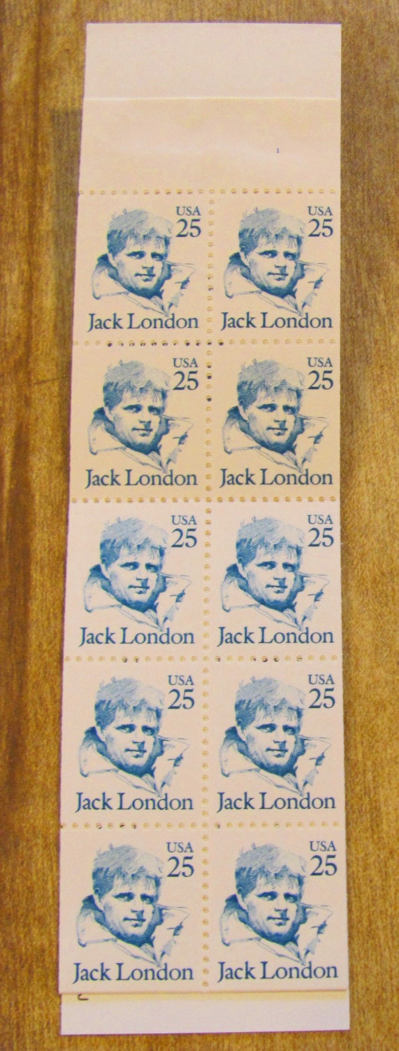 Jack London Unused Vintage US Postage Stamps Booklet of 20 25c - Etsy