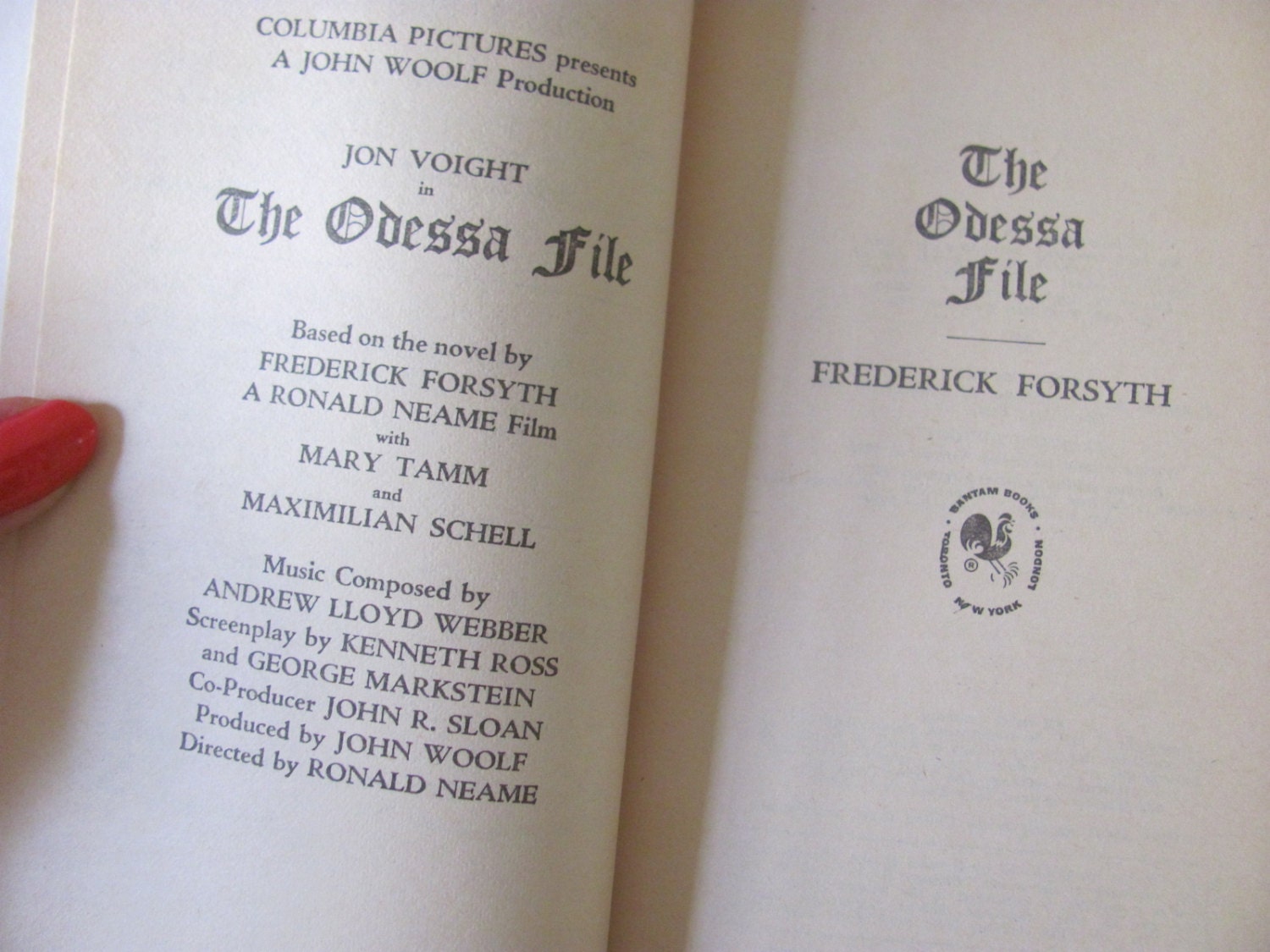 Vintage Paperback Book the Odessa File Frederick Forsyth - Etsy