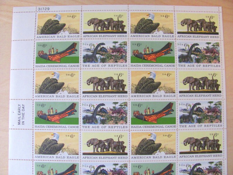 Natural History 32 Vintage Unused US Postage Stamps 1970s 6cent ...